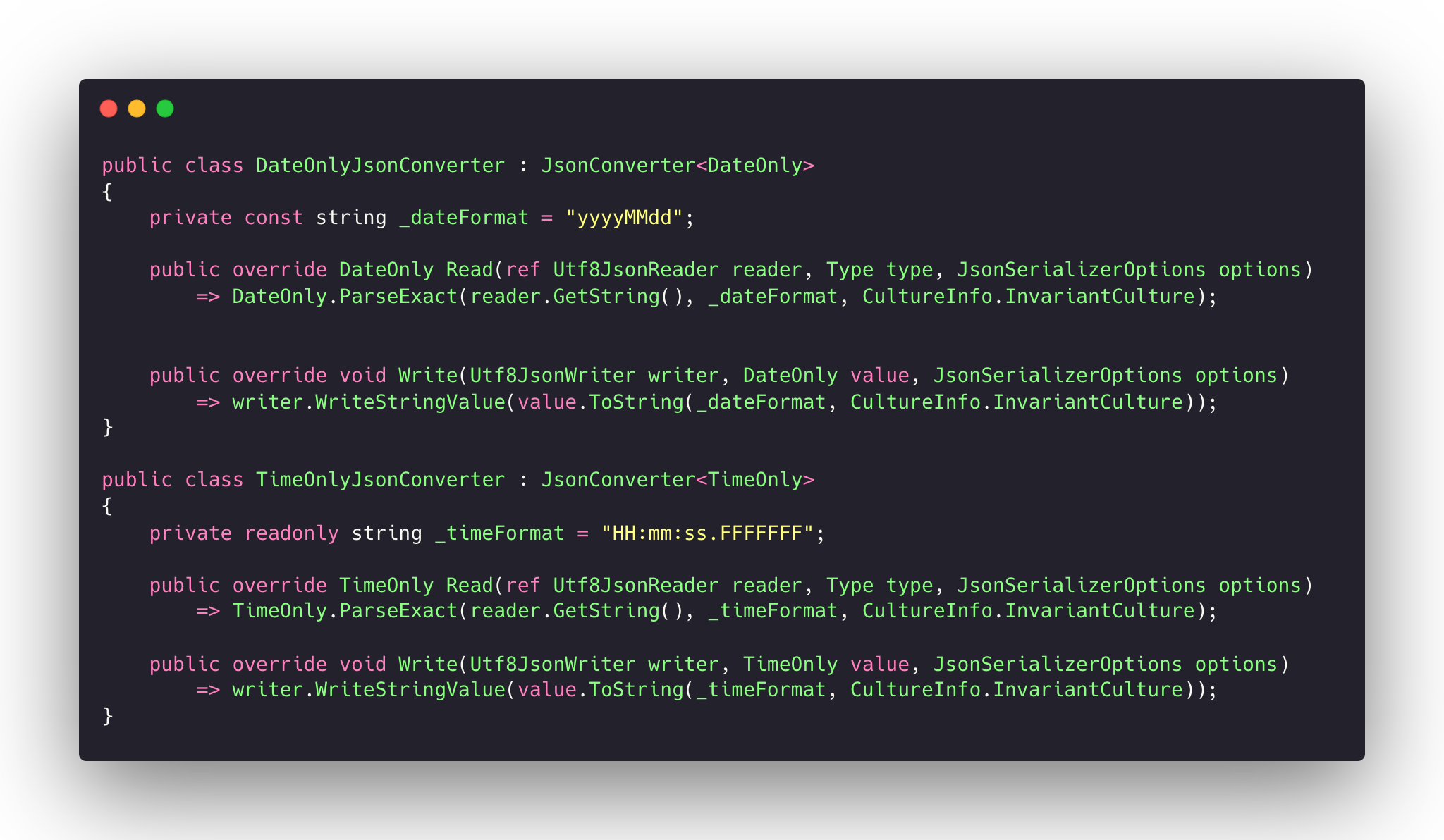 TWIL Serializing DateOnly And TimeOnly With System Text Json